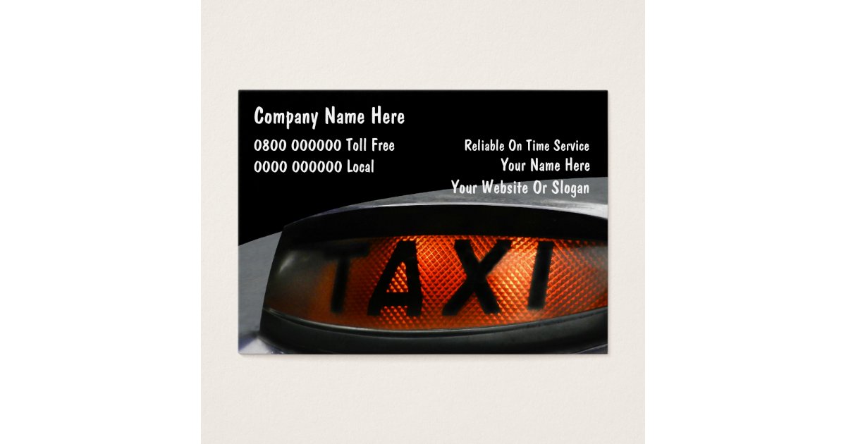 UK Taxi Business Cards | Zazzle.com