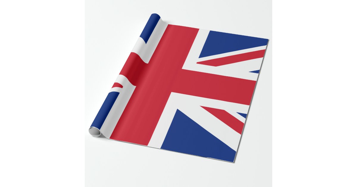 UK Union Jack British Flag Wrapping Paper | Zazzle