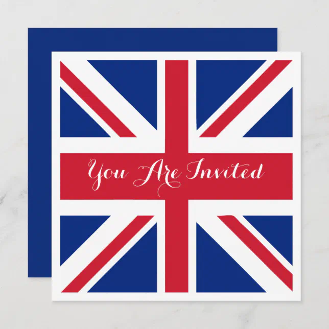 UK Union Jack Flag British Wedding Invitation | Zazzle