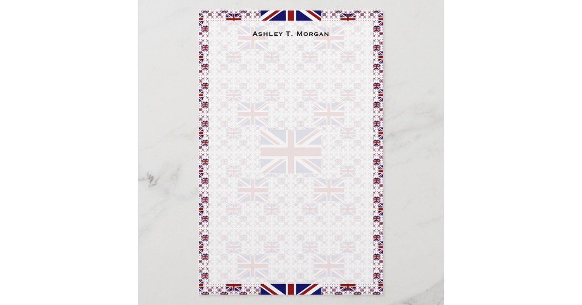 UK Union Jack Flag in Layers Stationery | Zazzle