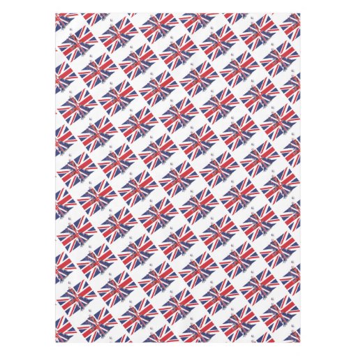 UK UNION JACK FLAG MAP Stylish Patriotic Tablecloth | Zazzle