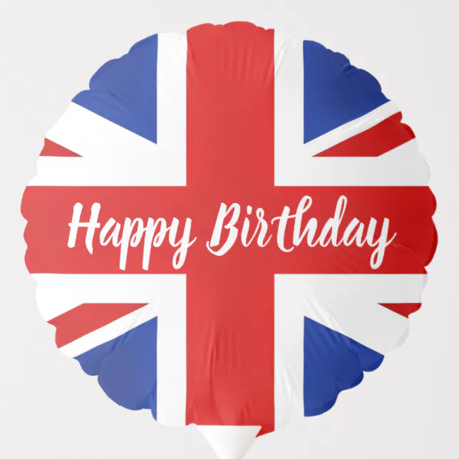 UK United Kingdom British Happy Birthday Balloon | Zazzle