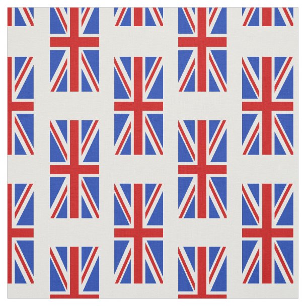 UK United Kingdom British Flag Fabric | Zazzle