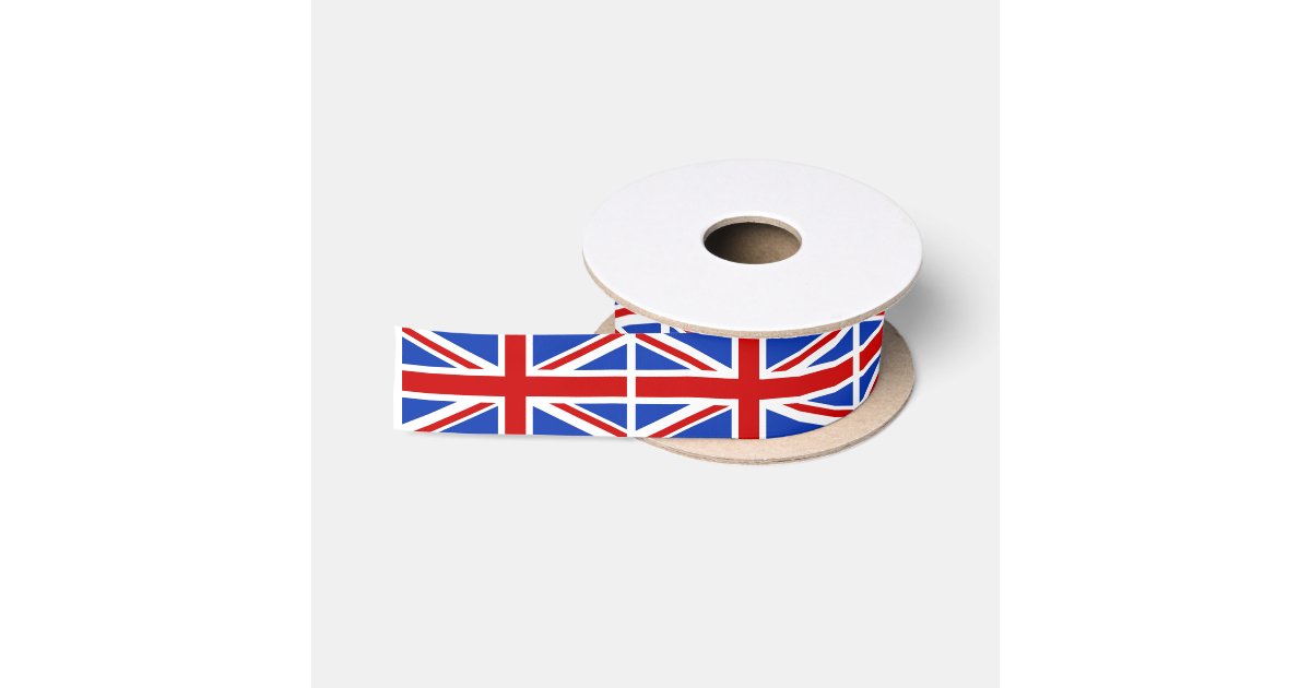 Uk United Kingdom Flag Satin Ribbon | Zazzle