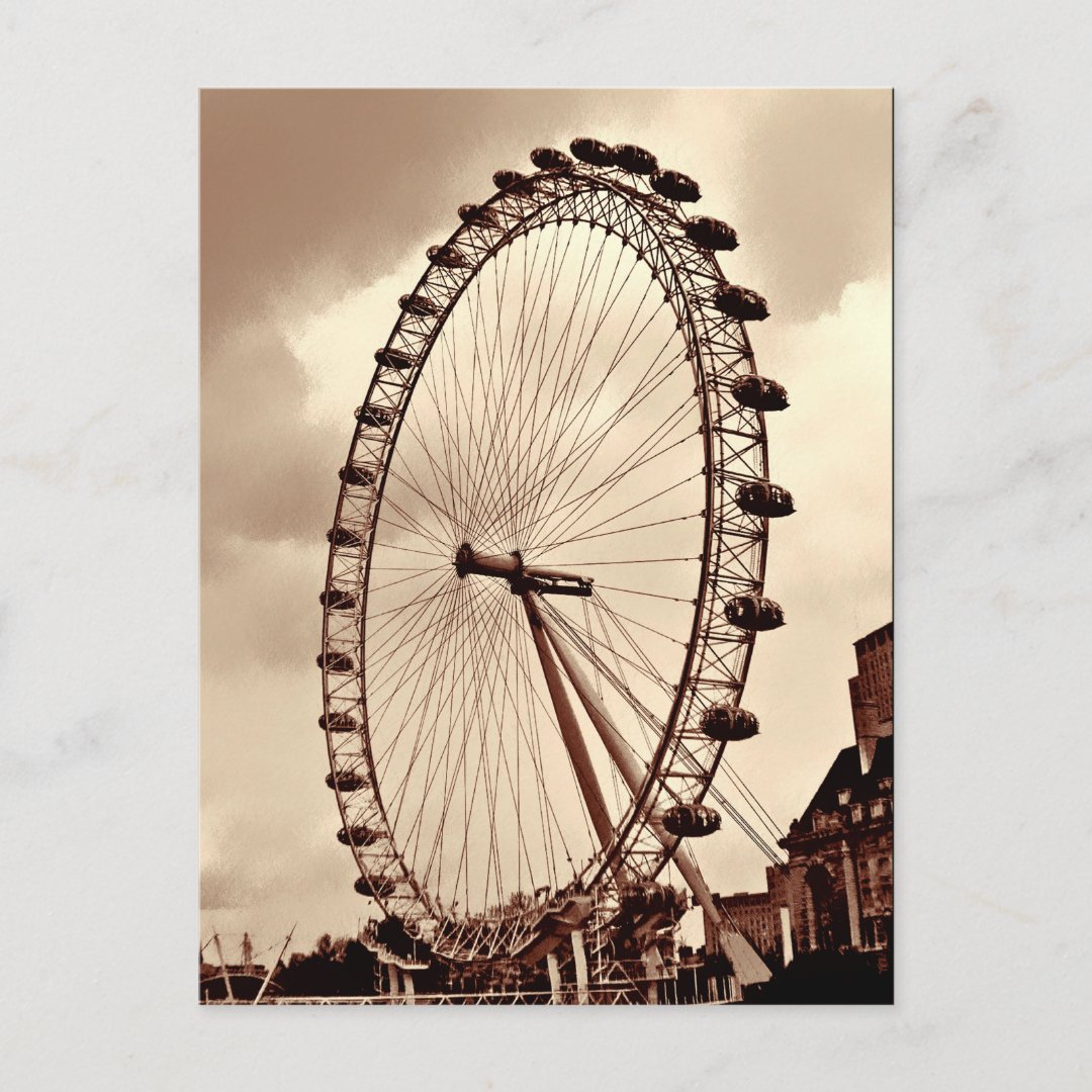 (UK) Vintage London Eye Postcard | Zazzle