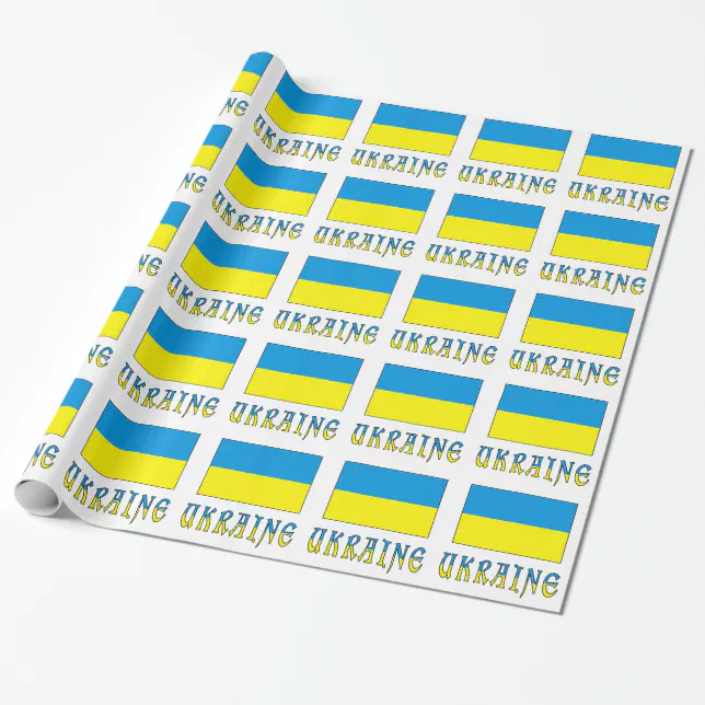 Ukraine and Ukrainian Flag Wrapping Paper | Zazzle