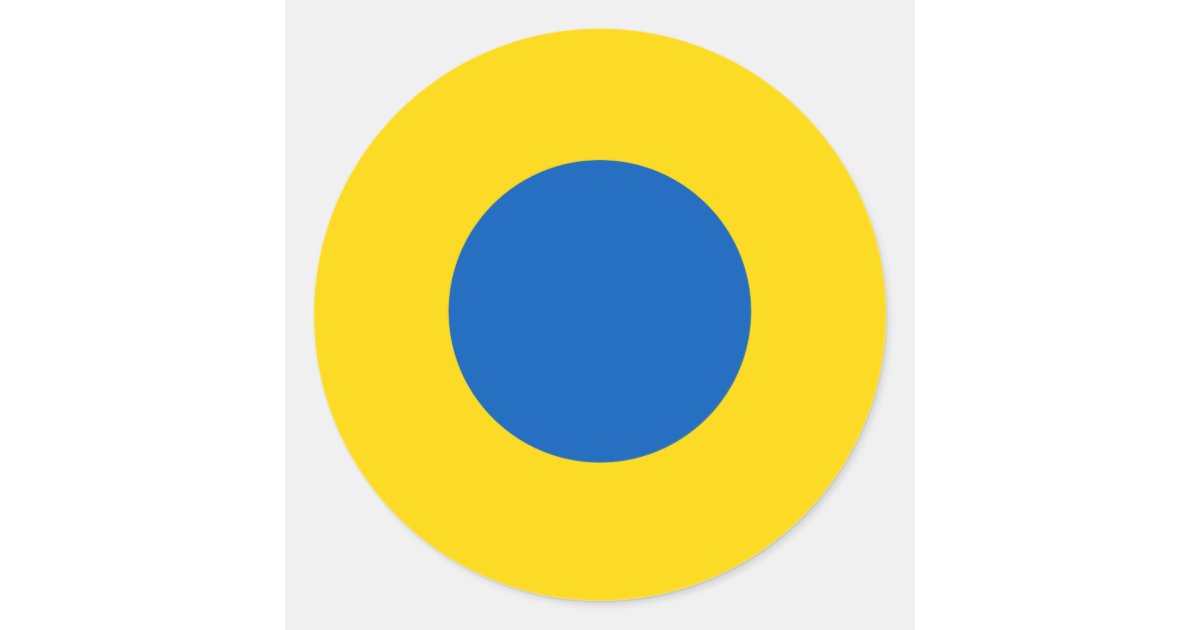 Ukraine country flag round symbol roundel circle a classic round ...