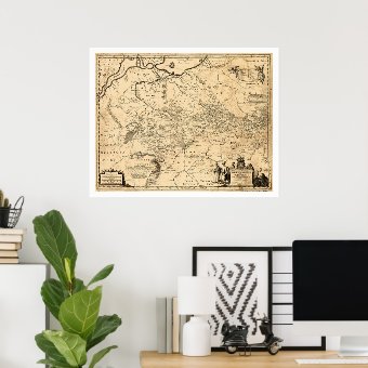 Ukraine Early Map 1648 Poster | Zazzle