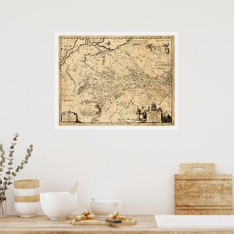 Ukraine Early Map 1648 Poster | Zazzle