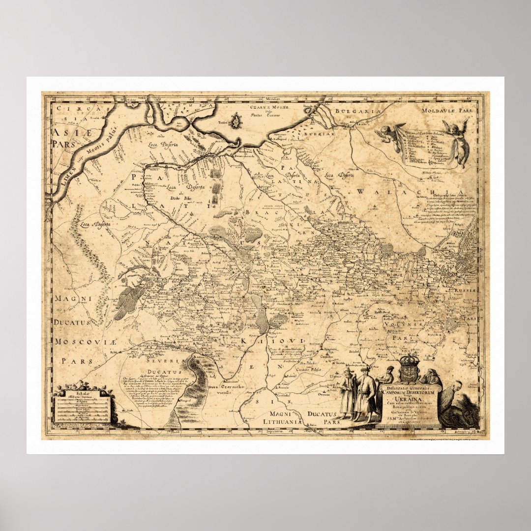 Ukraine Early Map 1648 Poster | Zazzle