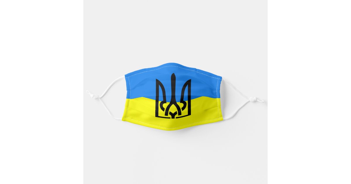 Ukraine Flag Adult Cloth Face Mask | Zazzle