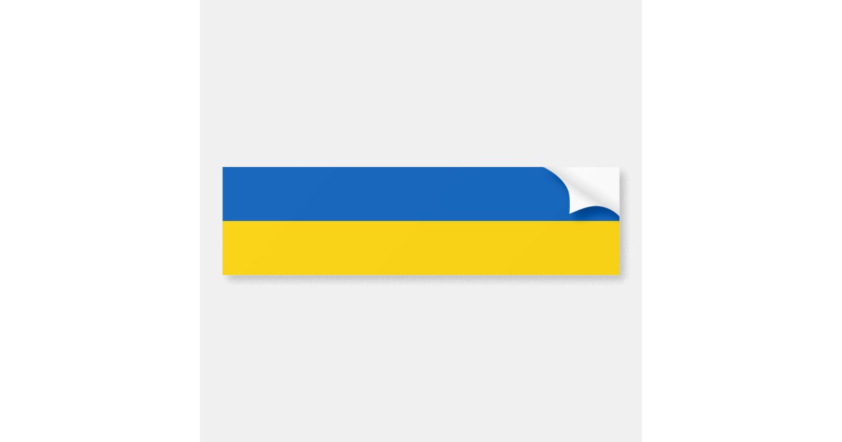 Ukraine Flag Blue Yellow Ukrainian Support Bumper Sticker | Zazzle