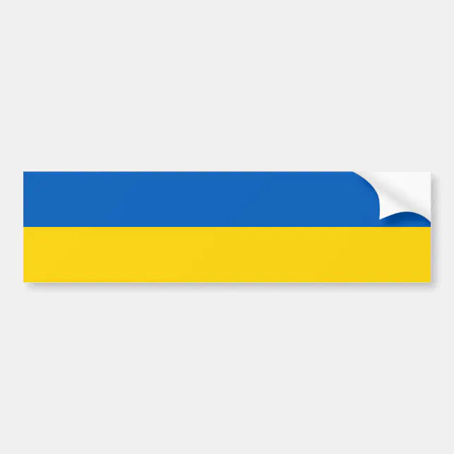 Ukraine Flag Blue Yellow Ukrainian Support Bumper Sticker | Zazzle