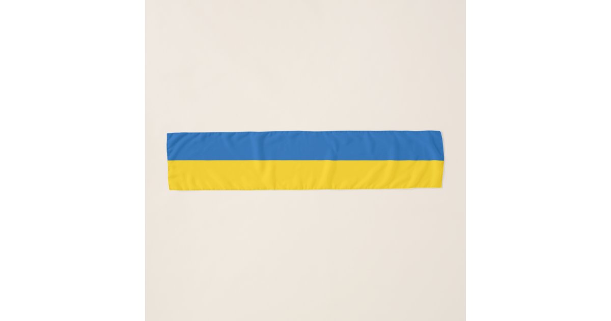 Ukraine Flag Blue Yellow Ukrainian Support Scarf | Zazzle