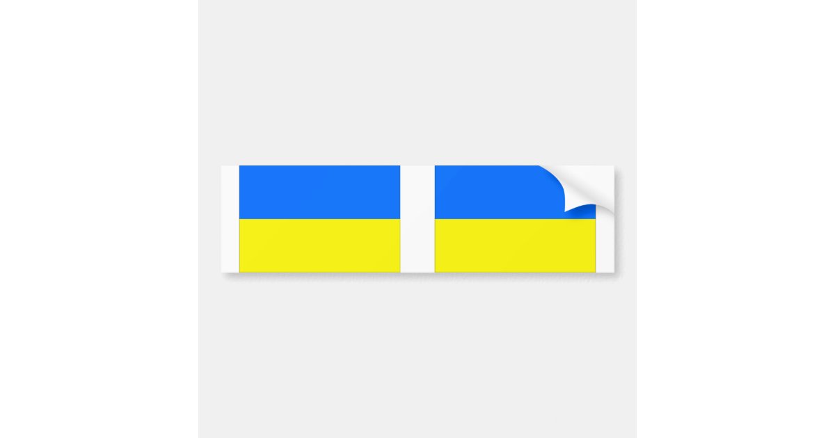 Ukraine Flag Bumper Sticker | Zazzle