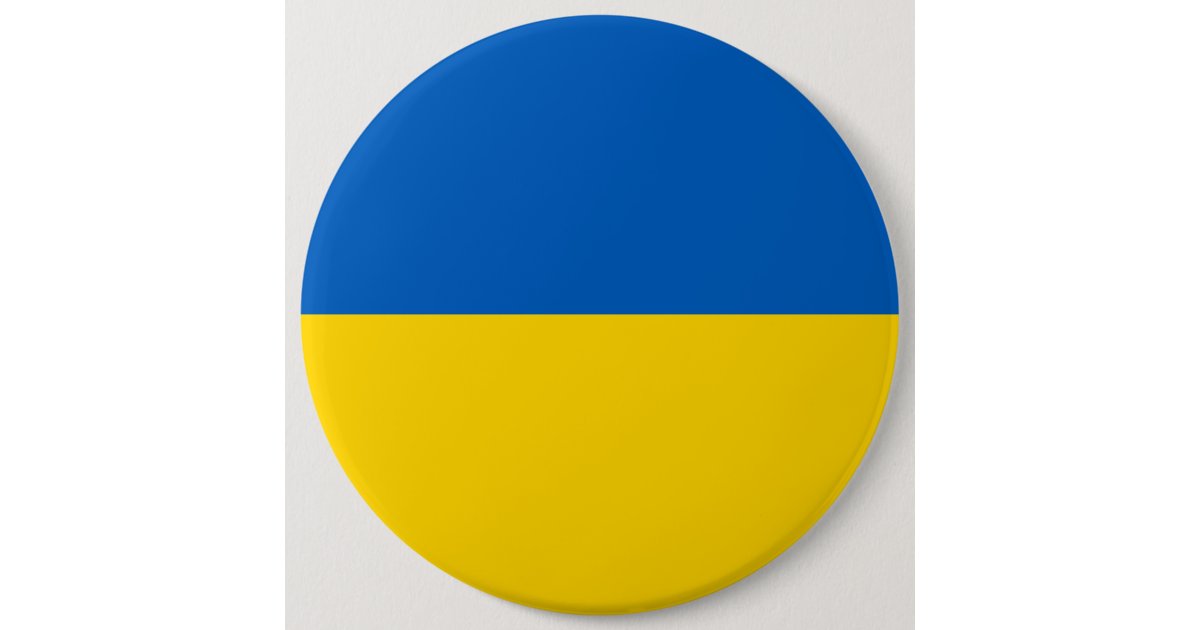 Ukraine Flag Button | Zazzle