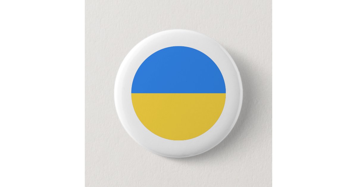 Ukraine Flag Button | Zazzle