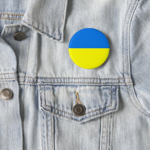 Ukraine Flag Button/Lapel Pin | Zazzle