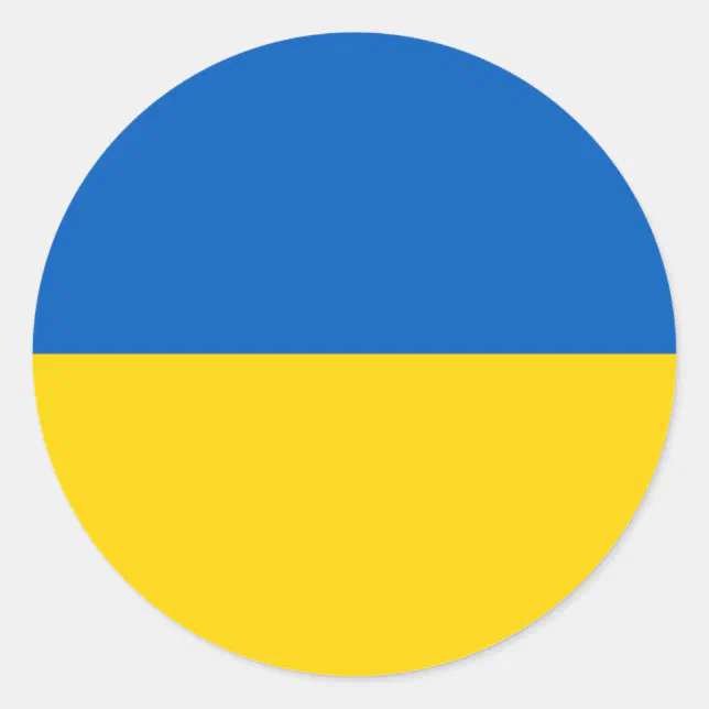 Ukraine Flag Classic Round Sticker | Zazzle