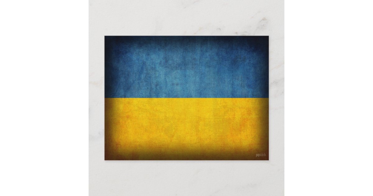 Ukraine Flag Distressed Postcards | Zazzle
