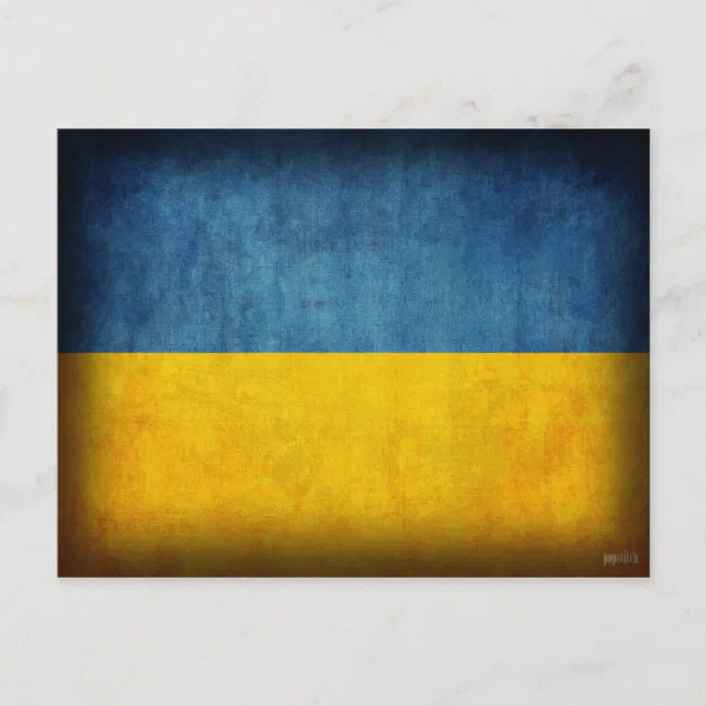 Ukraine Flag Distressed Postcards | Zazzle