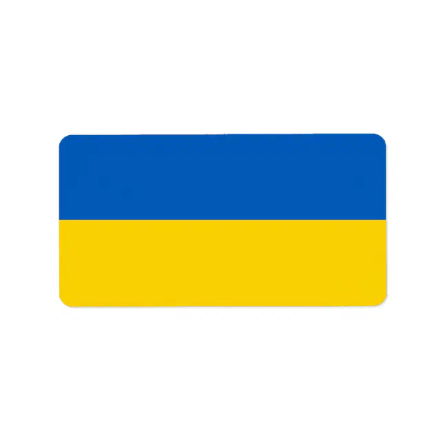 Ukraine flag label | Zazzle