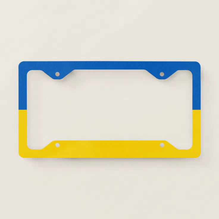Ukraine Flag License Plate Frame | Zazzle