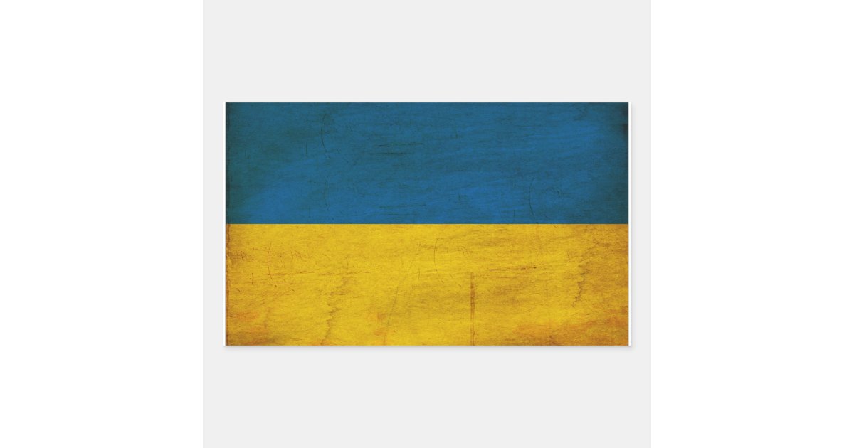 Ukraine Flag Rectangular Sticker | Zazzle
