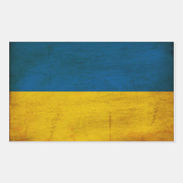 Ukraine Flag Rectangular Sticker | Zazzle