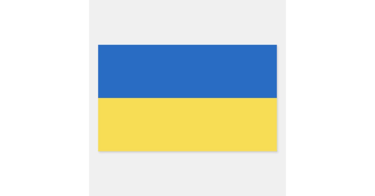 Ukraine Flag Rectangular Sticker | Zazzle