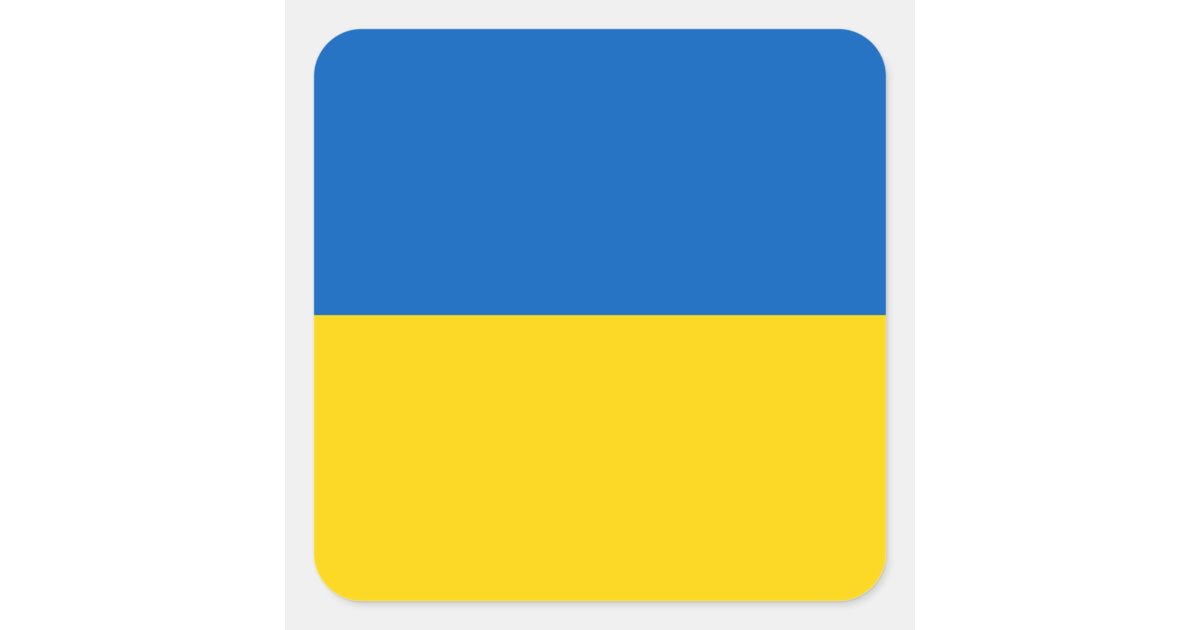 Ukraine Flag Square Sticker | Zazzle