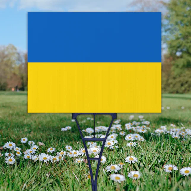 Ukraine Flag Ukrainian Support Yard Sign | Zazzle