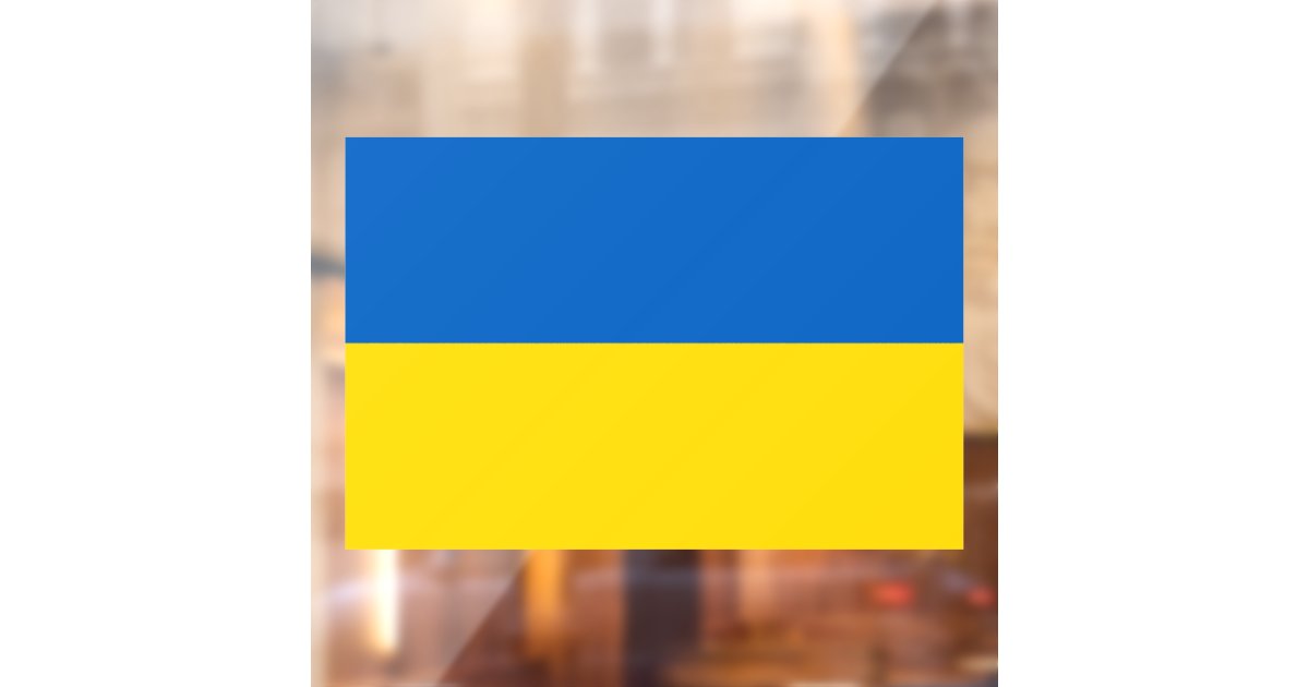 Ukraine Flag Window Cling | Zazzle