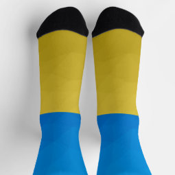 Ukraine flag yellow blue geometric pattern mesh socks | Zazzle