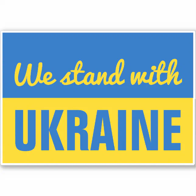 Ukraine Patriotic Support Peace Ukranian Flag Car Sticker | Zazzle