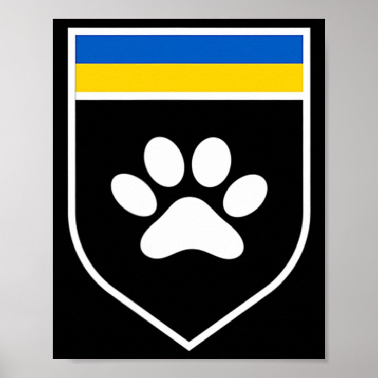 Ukraine Pet Awareness Flag Support Ukrainian pets Poster | Zazzle