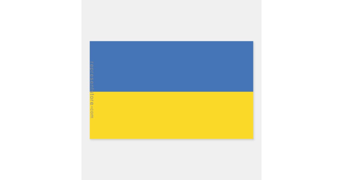 Ukraine Plain Flag Rectangular Sticker | Zazzle