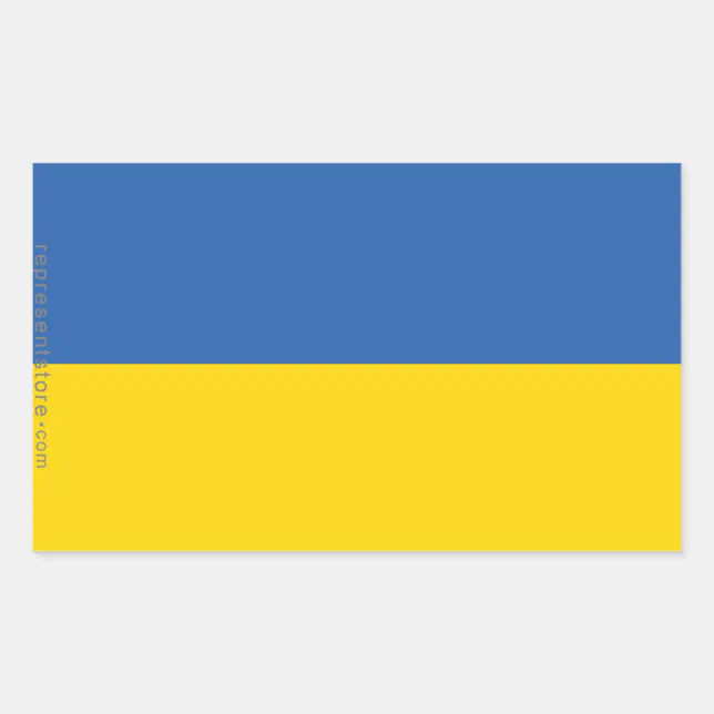 Ukraine Plain Flag Rectangular Sticker | Zazzle