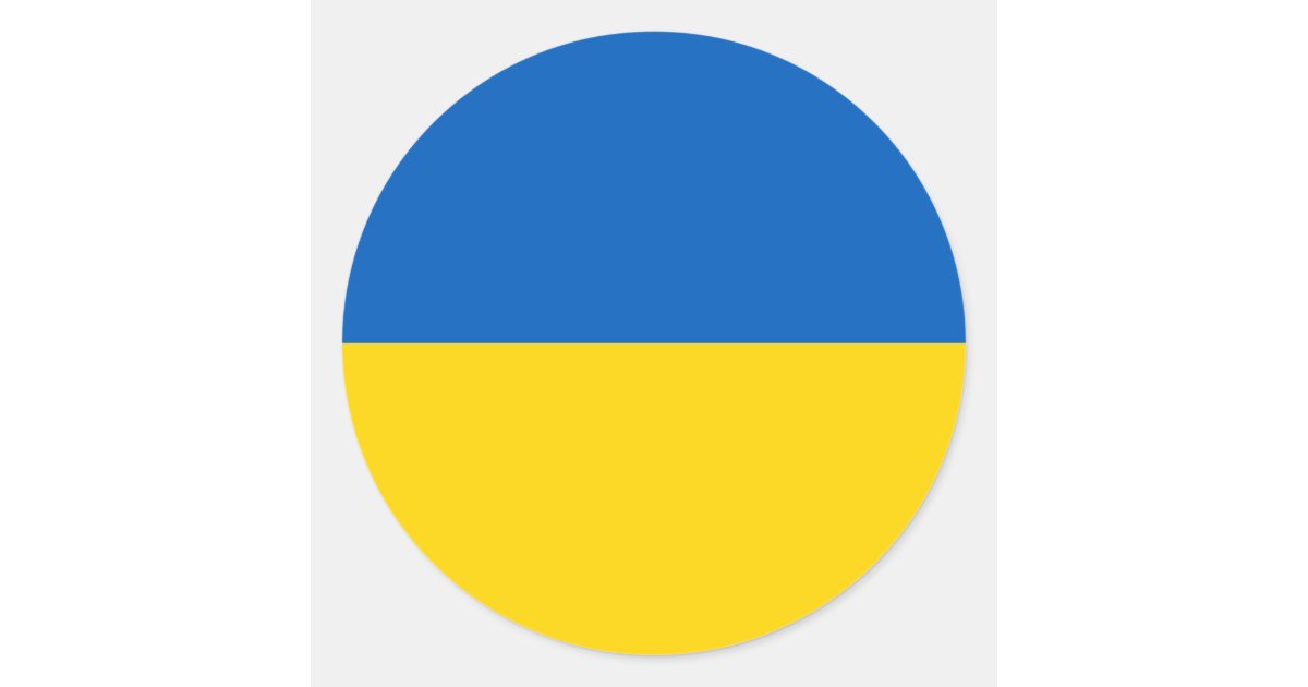 Ukraine Ukrainian Flag Classic Round Sticker
