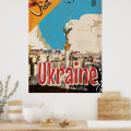 Ukraine Vintage Travel Poster | Zazzle