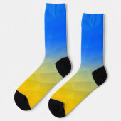 Ukraine yellow blue geometric mesh pattern socks | Zazzle