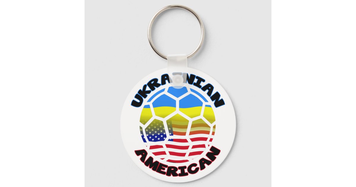 Ukrainian American Football Soccer Keychain | Zazzle