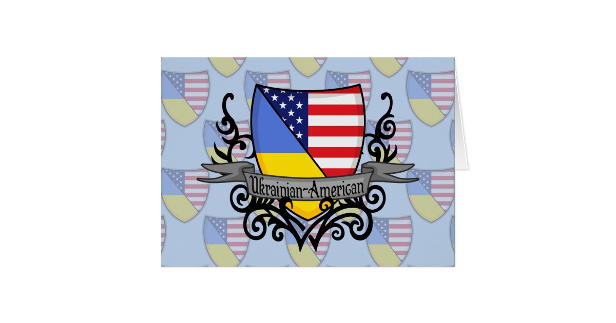 Ukrainian-American Shield Flag | Zazzle