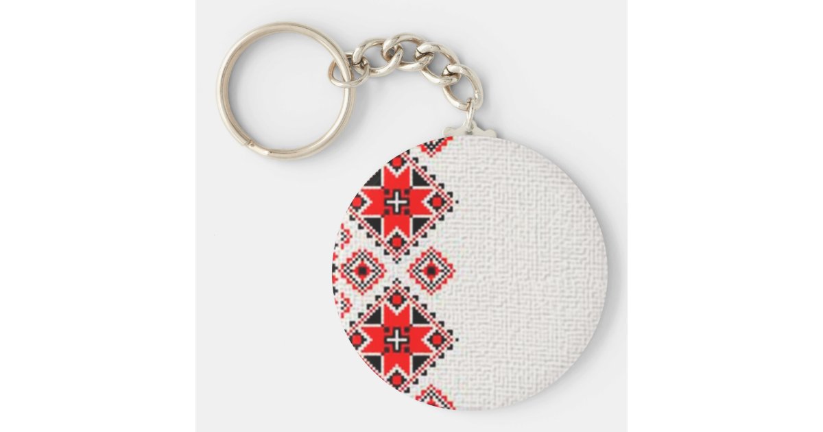 Ukrainian embroidery keychain | Zazzle.com