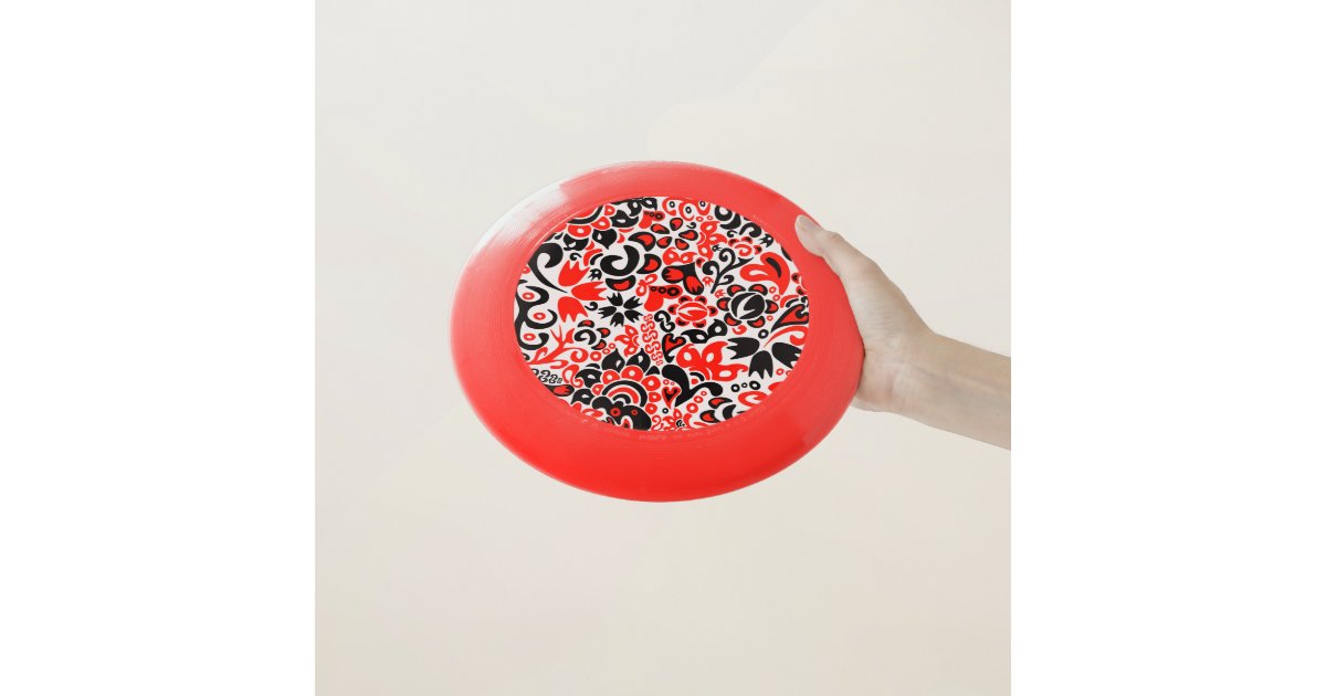 Ukrainian ethnic folk art floral pattern absrtact Wham-O frisbee | Zazzle