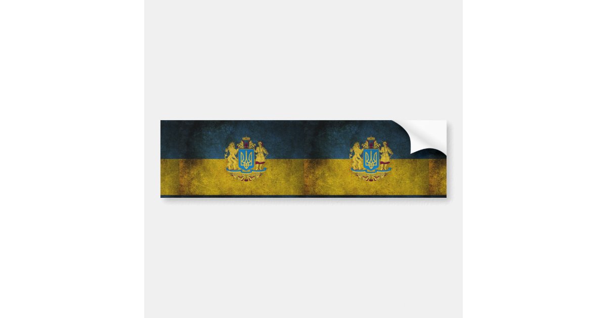 Ukrainian flag bumper sticker | Zazzle