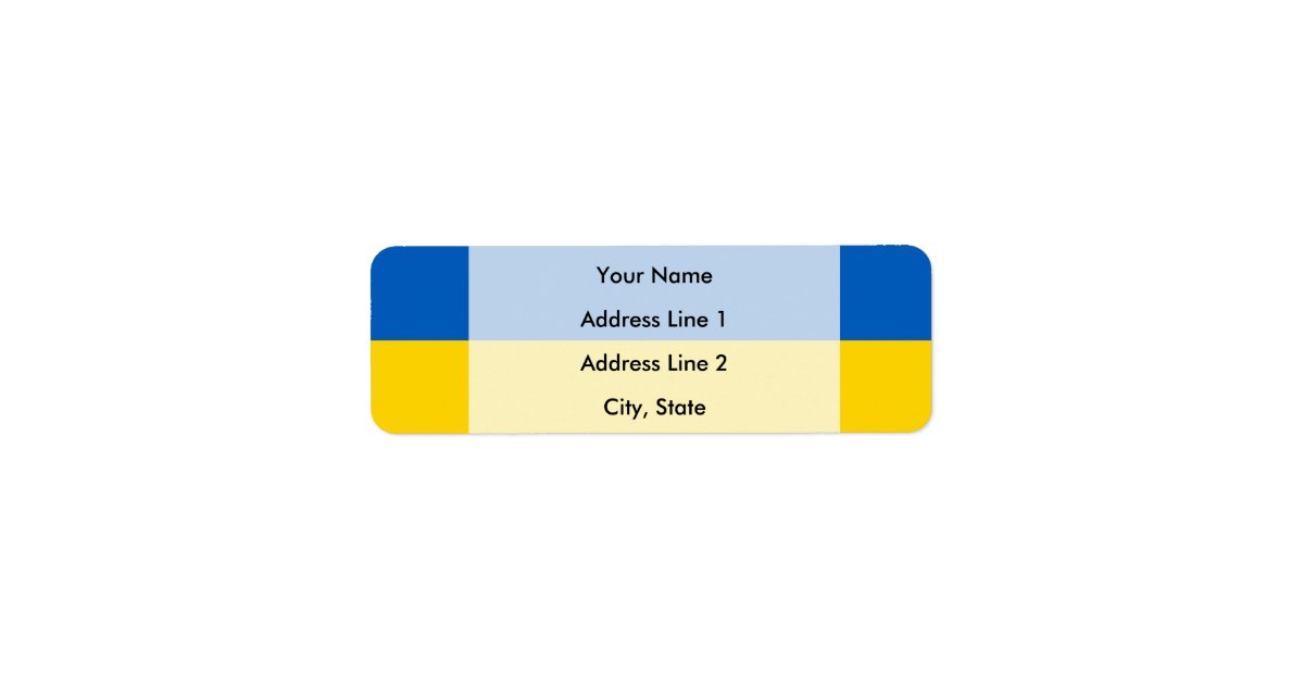 Ukrainian flag label | Zazzle