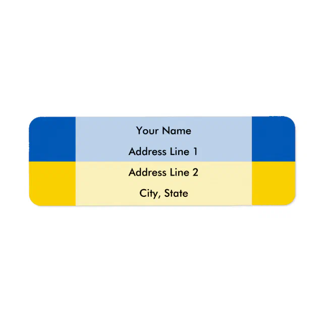 Ukrainian flag label | Zazzle