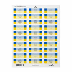 Ukrainian flag label | Zazzle