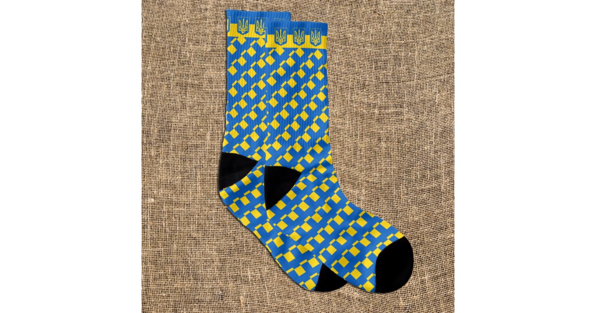 Ukrainian flag & Ukraine Flag fashion wear /sports Socks | Zazzle